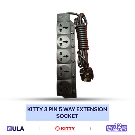 Kitty 3 Pin 5 Way Extension Socket 2500w Price Bd Ula