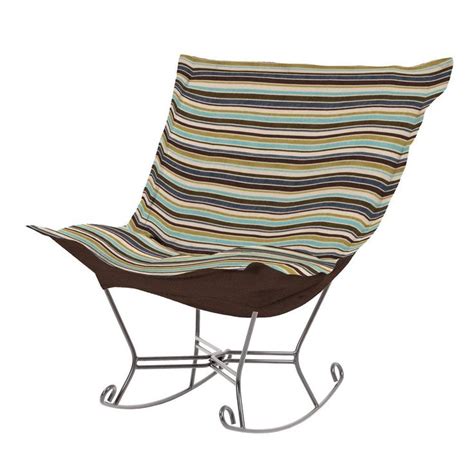 Howard Elliott Ribbon Willow Scroll Puff Rocker Titanium Frame