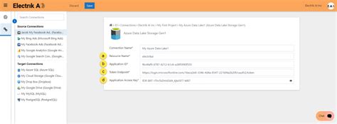How To Create Azure Data Lake Storage Gen1 Connection In Electrik AI