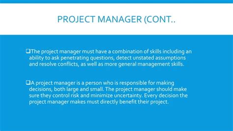 Role And Responsibilities Of Project Manager PPT