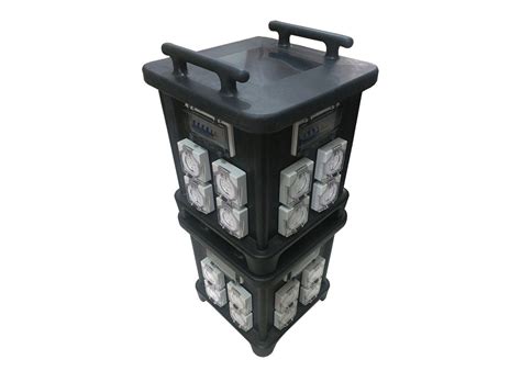 63 Amp Portable Industrial Socket Box Ip66 Stackable With Inner Wiring
