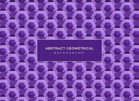 Premium Vector Abstract Geometrical 3d Purple Background With 3d Hexagonal Shapes