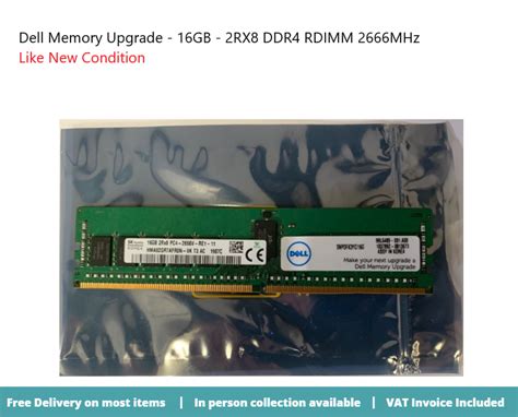 Dell Memory Upgrade 16gb 2rx8 Ddr4 Rdimm 2666mhz Silicon Alley