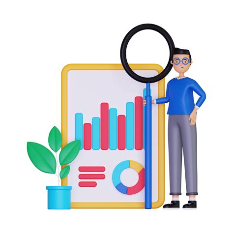 Ilustración De Datos Comerciales De Investigación 3d 10872147 Png