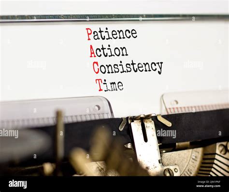 Pact Patience Action Consistency Time Symbol Concept Words Pact