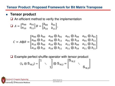 Ppt Bit Matrix Transpose With Tensor Product And Perfect Shuffling