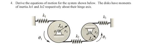 [solved] 4 Derive The Equations Of Motion For The System Shown Below The Course Hero