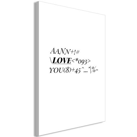 Tableau Love Code 1 Partie 60 X 90 Cm Leroy Merlin