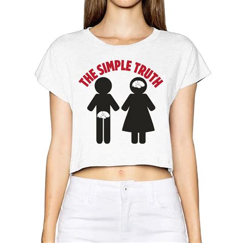 Agaryandeasy Midriff Baring Women T Shirt Funny Printed Simple Truth