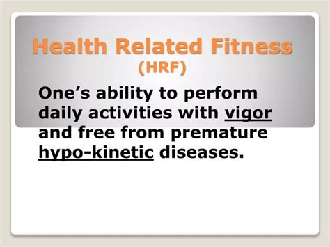 Ppt Health Related Fitness Hrf Powerpoint Presentation Free Download Id5612103