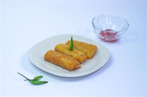 Premium Photo High Angle Risoles Mayo Is A Traditional Indonesian Snack Filled With Smoked