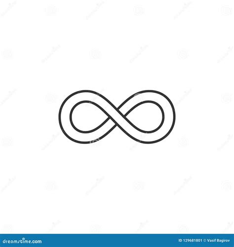 infinite infinity line icon stock illustration illustration of logo