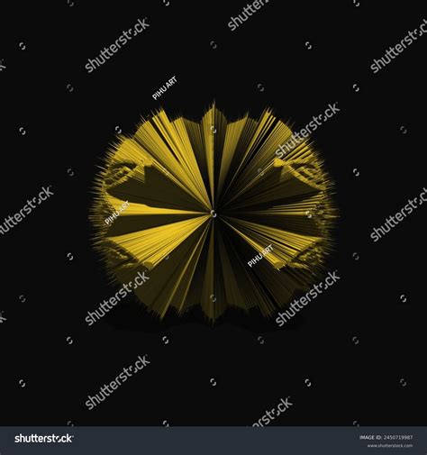 3d Abstract Black Background Golden Color Stock Illustration 2450719987