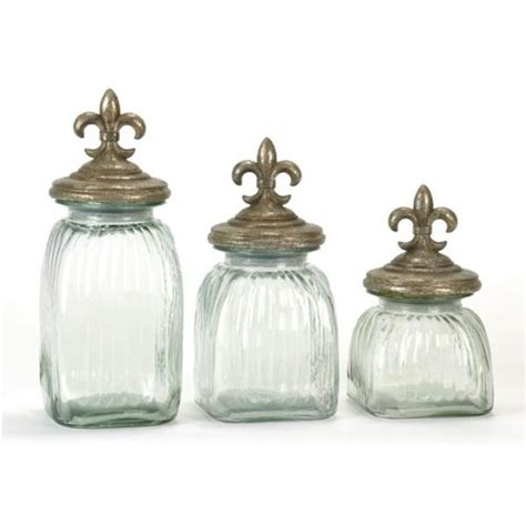 Fleur De Lis Kitchen Canisters Fleur De Lis 3 Piece Canister Set From