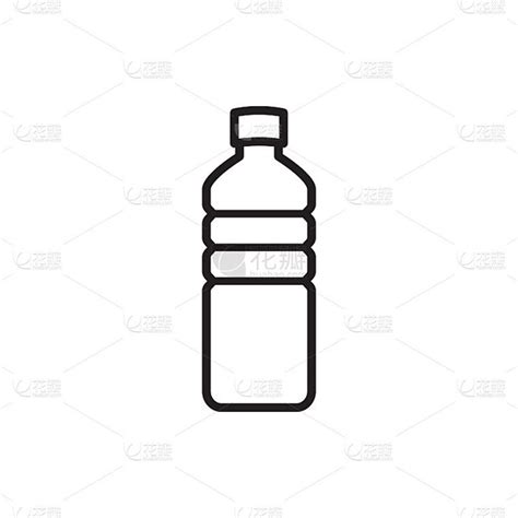 瓶子图标在时尚的平面设计水瓶图标