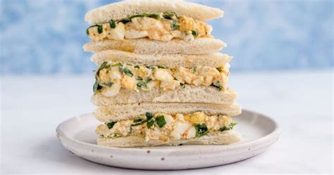Watercress Egg Salad Tea Sandwiches Punchfork