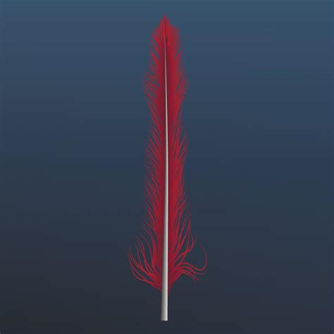 Red Feather Icon Realistic Style 15390026 Vector Art At Vecteezy