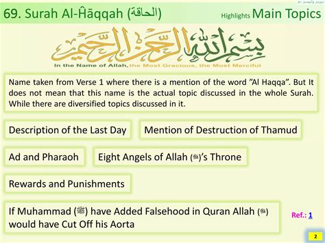 Al Quran Chapter 69 Surah Al Haqqah The Undeniable Reality Ppt