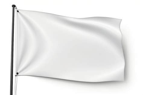 White Blank Flag Template Isolated On A White Background Premium Ai