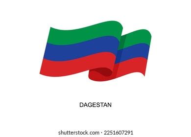 Dagestan Flag Vector Flag Dagestan On Stock Vector Royalty Free