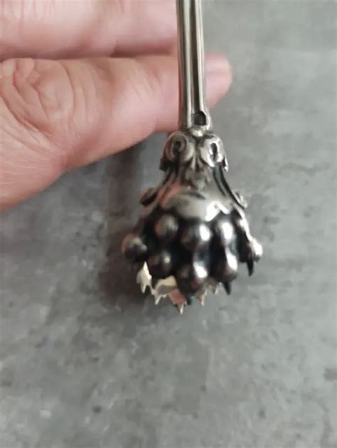 PINCE À SUCRE en argent massif poinçon minerve à patte de lion EUR 39