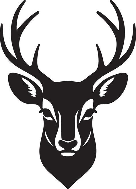 Deer Head Vector Illustration Silhouettes Art Design 36120638 Vector