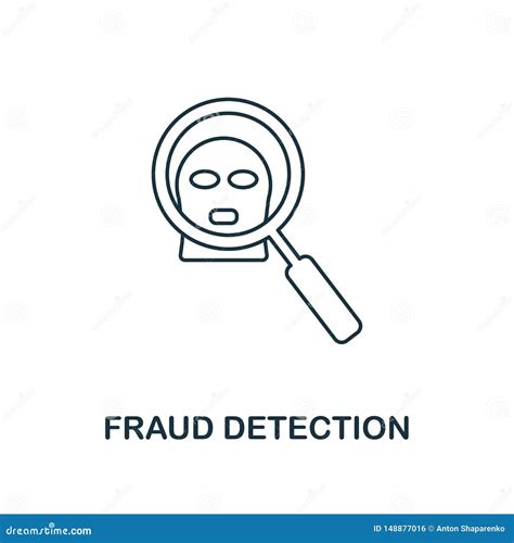 Fraud Detection Icon Outline Style Thin Line Design From Fintech Icons Collection Stock Vector