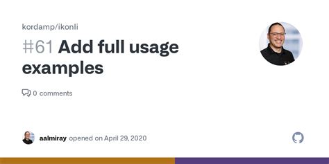 Add Full Usage Examples Issue Kordamp Ikonli Github
