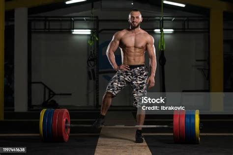 체육관에서 바벨과 함께 다시 운동을 수행하는 보디 빌더 건강한 생활방식에 대한 스톡 사진 및 기타 이미지 건강한 생활방식 근육 강화운동 근육질 체격 Istock