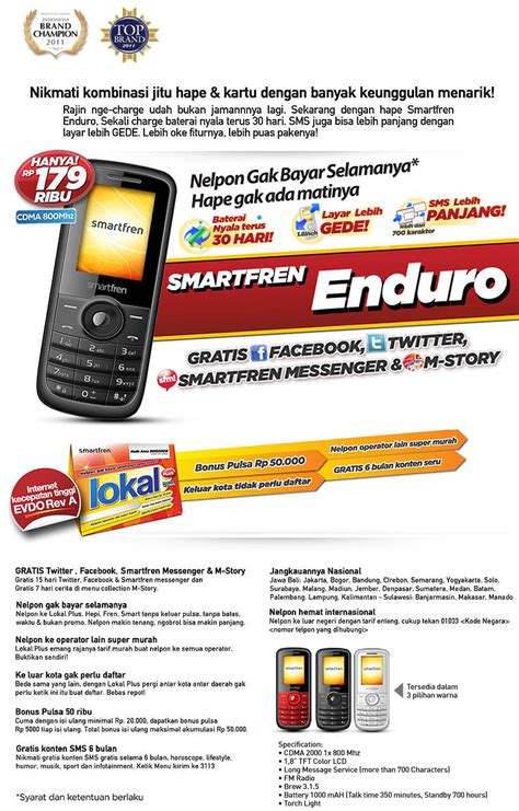 Sale Smartfren HP SmartFren Enduro