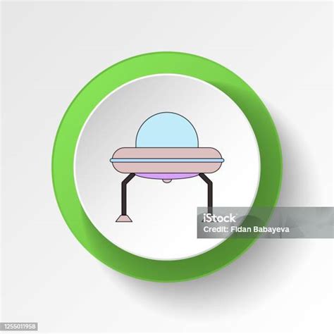 만화 Ufo 장난감 컬러 버튼 아이콘 서명 및 기호는 웹 로고 모바일 앱 Ui Ux에 사용할 수 있습니다 날기에 대한 스톡 벡터