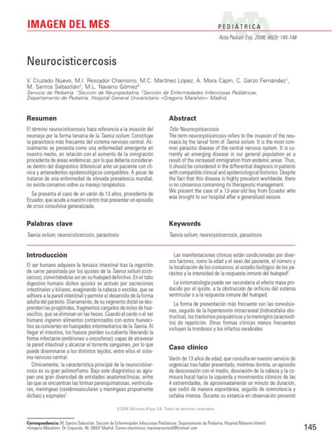Imagmesneurocisticercosis Pdf Medicina Clinica Especialidades