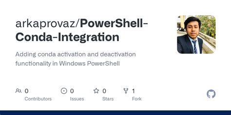 GitHub Arkaprovaz PowerShell Conda Integration Adding Conda Activation And Deactivation