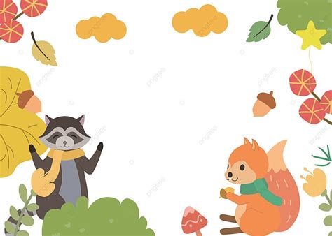 어린이 다람쥐 잎 구름 아이 다람쥐 만화 다람쥐 배경 일러스트 및 사진 무료 다운로드 Pngtree