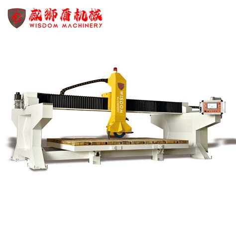 Wisdom Wsd400m 4 Axis PLC High Speed Stone Tile Cutter Bridge Saw For