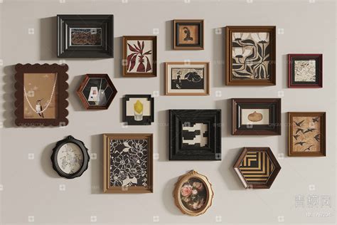 【中古挂画3d模型】 现代vr有灯光有贴图max2016中古风中古挂画3d模型下载 Id1987204 免费3dmax模型库 青模3d模型网