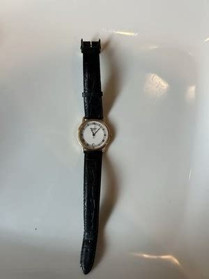 Raymond Weil Genève Gold Plated Dress Watch Black Leather Strap Date