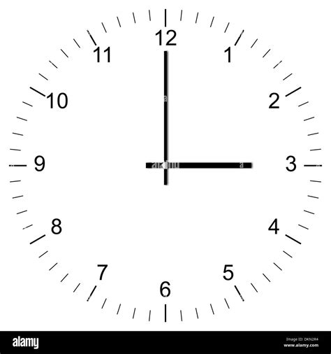 Illustration Of A Clock Showing 3 00 Isolated On White Background Stock