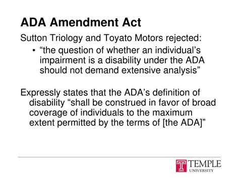 Ppt Understanding The Ada Amendment Act Powerpoint Presentation Free Download Id940324
