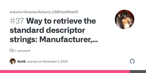 Way To Retrieve The Standard Descriptor Strings Manufacturer Product