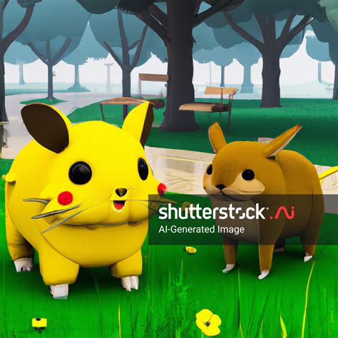 Furry Capybara Pikachu Park 3d Style — изображение созданное ИИ