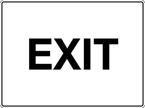 Exit Sign Area Safe
