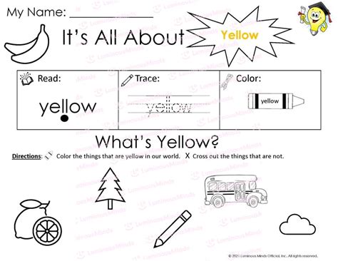 All Things Yellow Worksheets Library