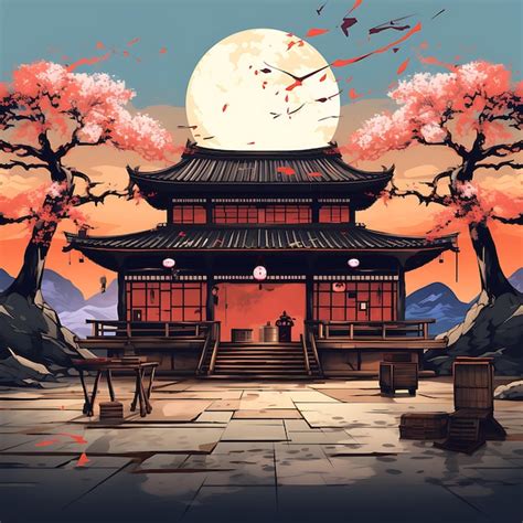 Premium Photo Samurai Dojo Pop Up Ui Martial Arts Training Themed Rpg