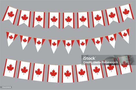 캐나다 국기 캐나다의 상징의 화환의 벡터 배경 캐나다에서 카니발을위한 축제 일러스트 레이션 캐나다의 국가 마크 스톡 사진 장식용 깃발에 대한 스톡 벡터 아트 및 기타 이미지