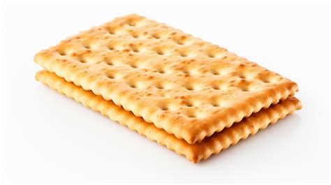 Premium Ai Image Cracker Biscuit Isolated On White Background