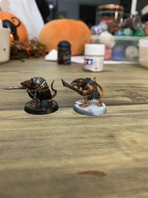 My First Skaven Vs My Recent Oneone Months Progress Looking Sweet