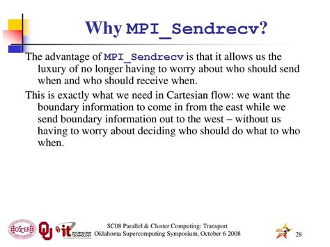 Parallel Programming And Cluster Computing Transport Codes And Shifting Ppt Download