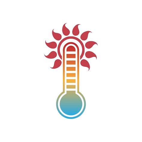 Premium Vector Thermometer Icon Logo Design Illustration Template