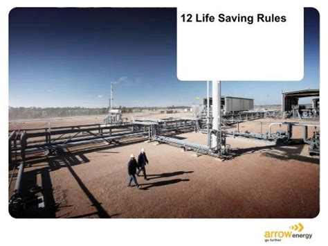 Safety 12 Life Saving Rules Arrow Energy